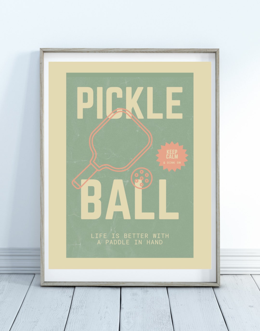 Pickleball Wall Art, Trendy Art, Colorful Wall Art, Pickleball Poster ...