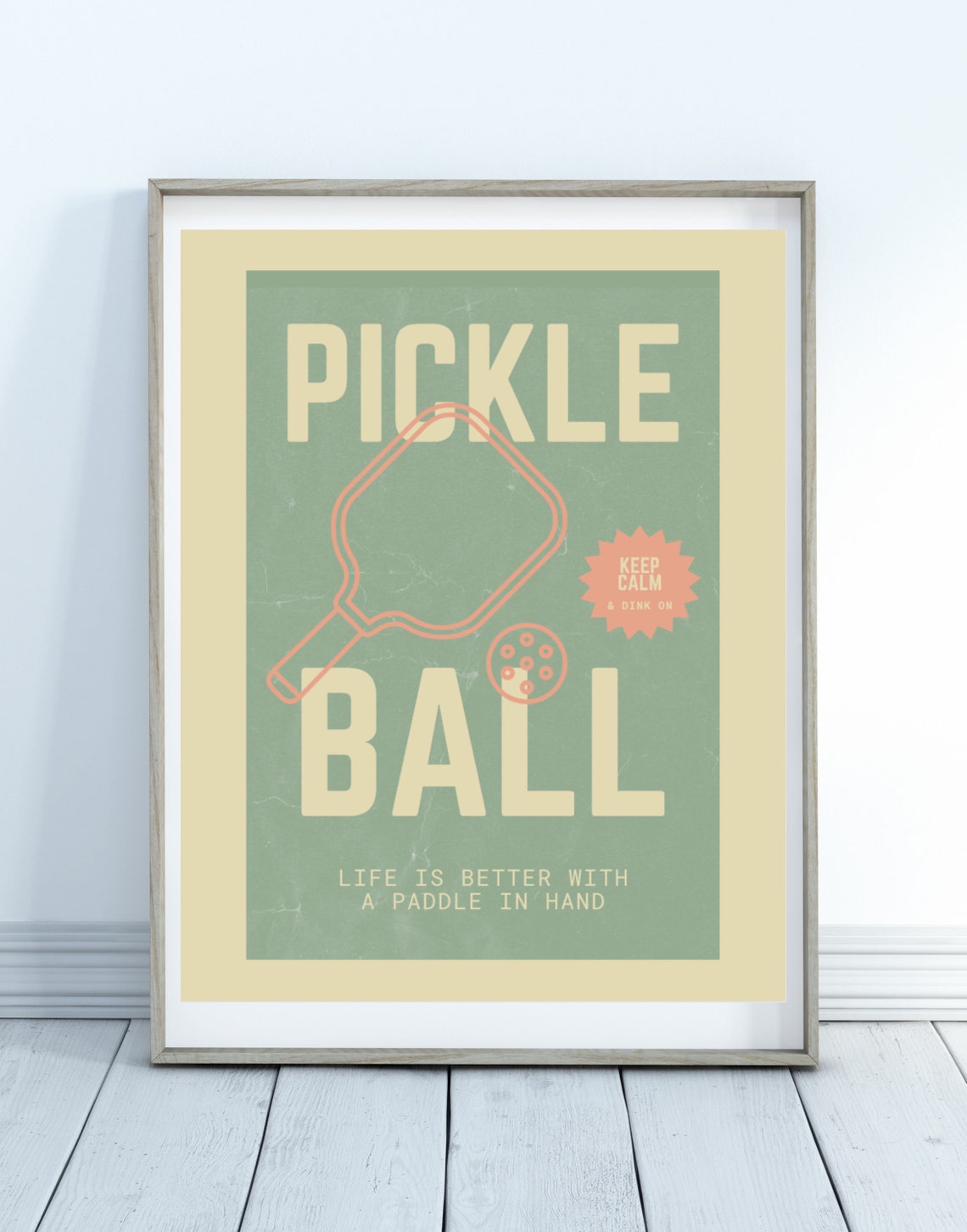 Pickleball Wall Art, Trendy Art, Colorful Wall Art, Pickleball Poster ...
