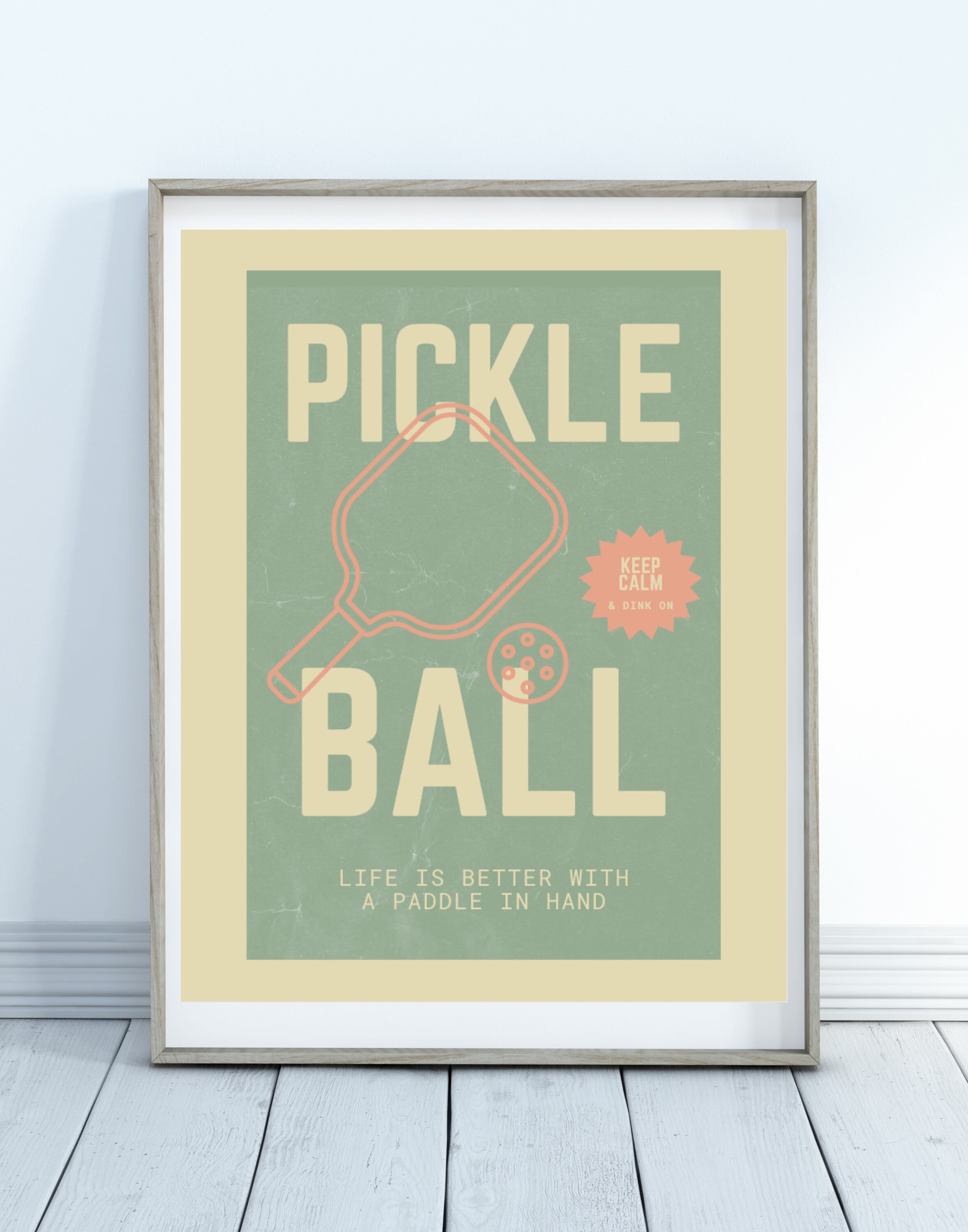 Pickleball Wall Art, Trendy Art, Colorful Wall Art, Pickleball Poster ...