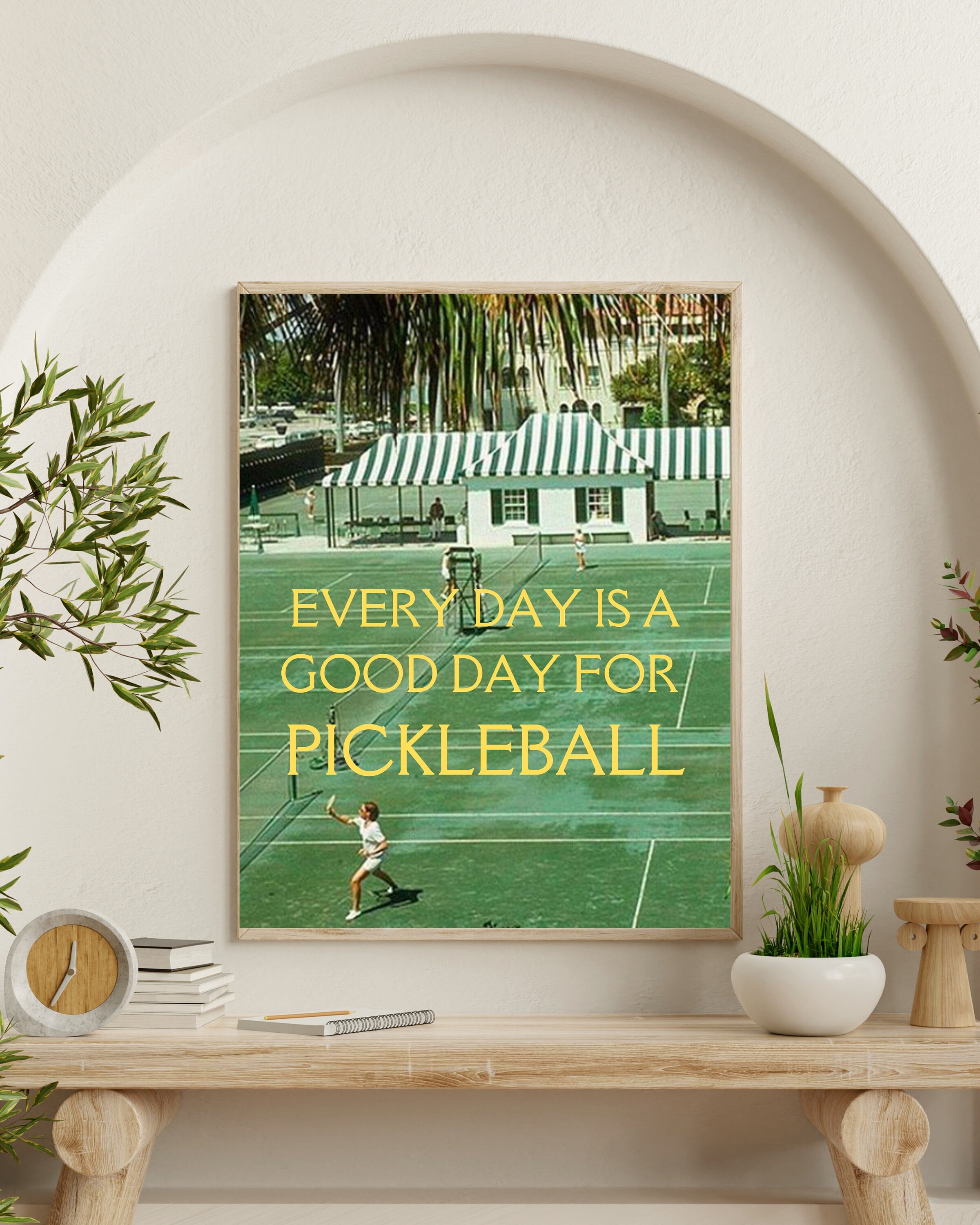 Preppy Pickleball Wall Art, Trendy Art, Colorful Wall Art, Pickleball ...