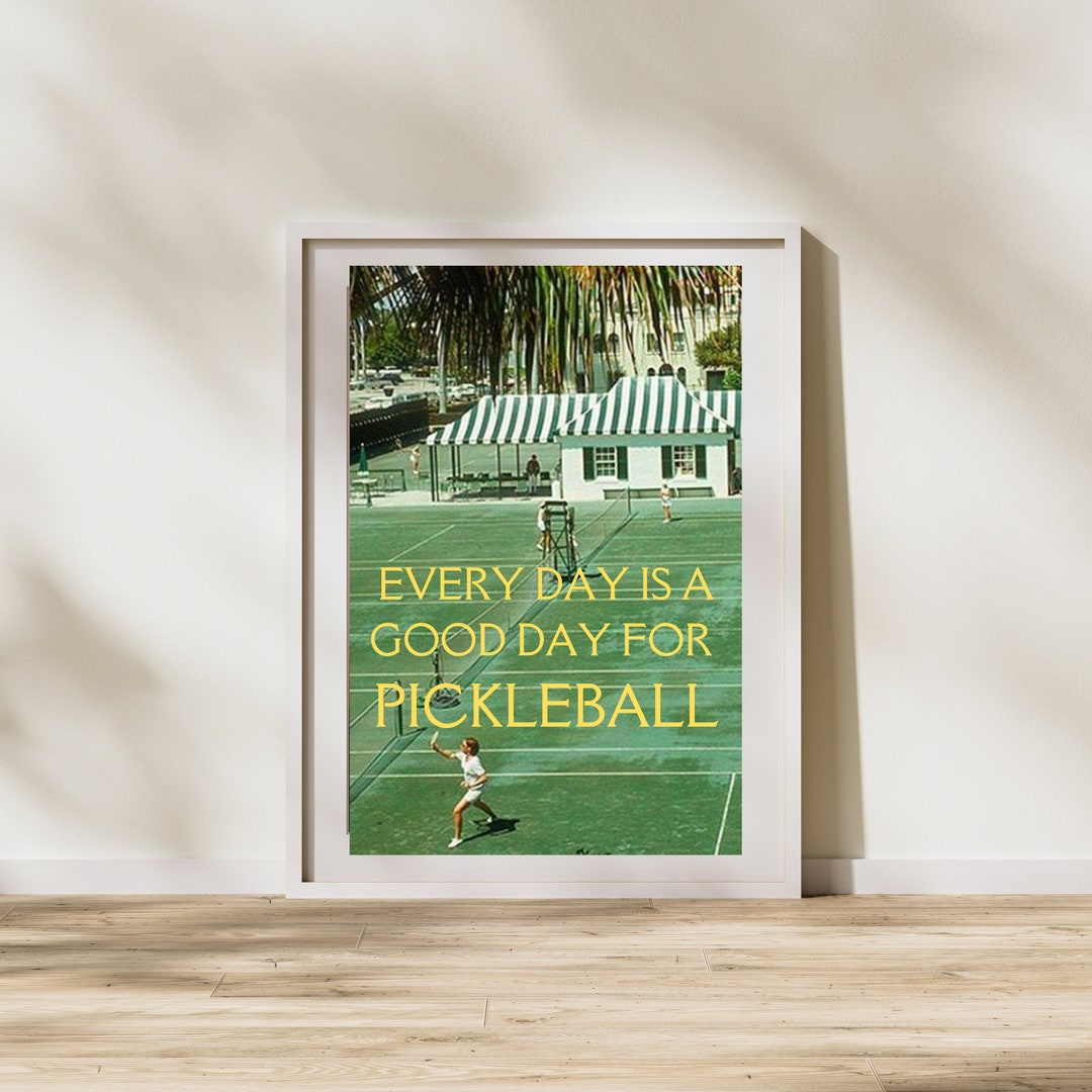 Preppy Pickleball Wall Art, Trendy Art, Colorful Wall Art, Pickleball ...