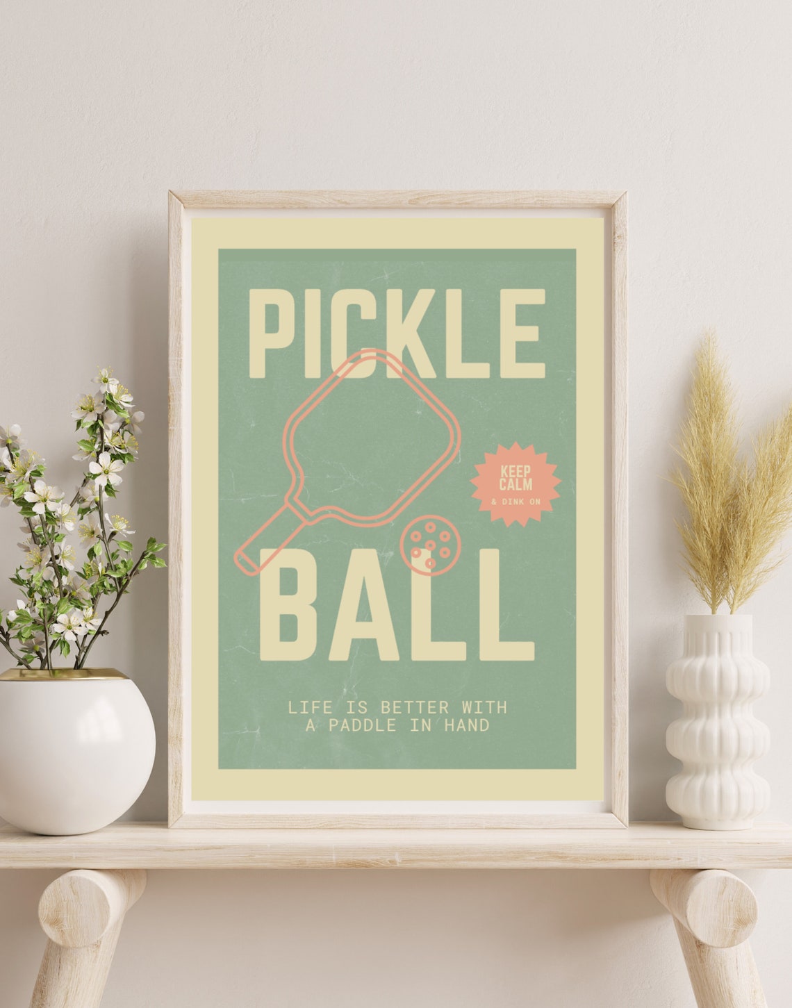 Pickleball Wall Art, Trendy Art, Colorful Wall Art, Pickleball Poster ...