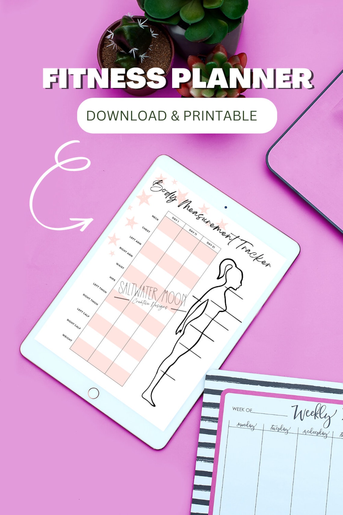 Body Measurement Tracker, Weight Loss Tracker, Printable Body ...