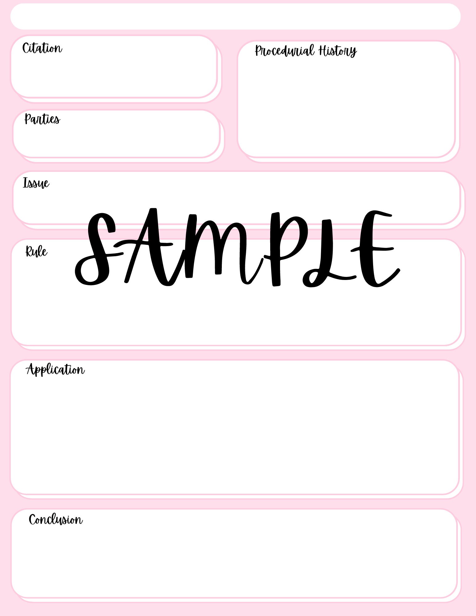 Printable Digital Template Student Notebook Law School Case Briefs ...