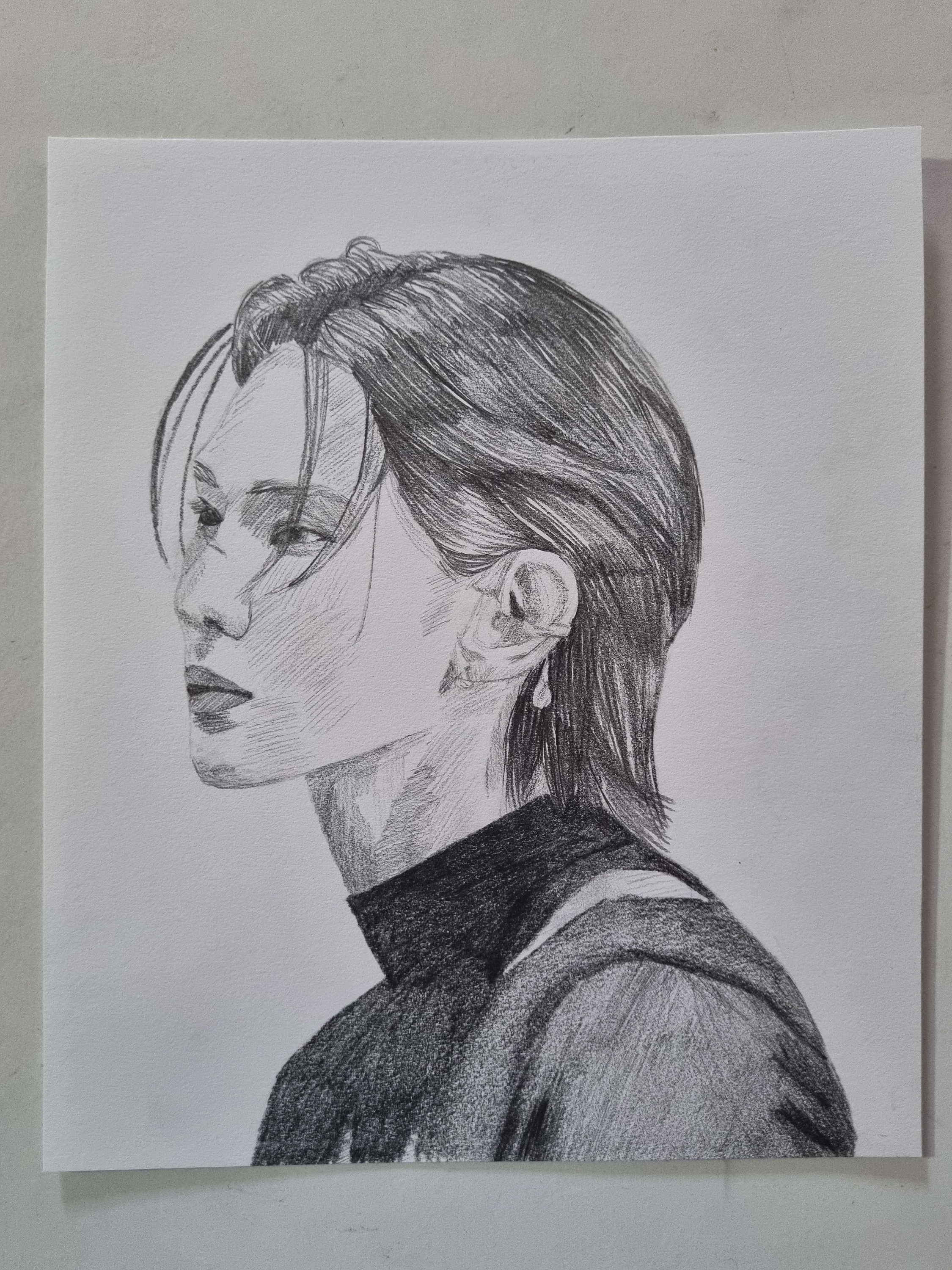 Yeosang ATEEZ Pencil Drawing Sketch Original Artwork A5approx., Kpop ...