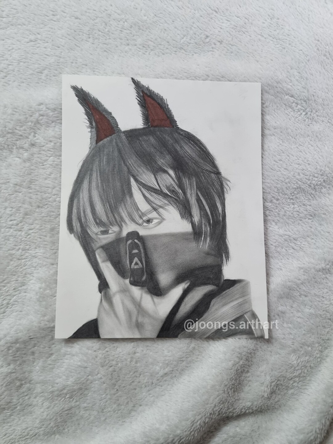 Kang Yeosang Doberman ATEEZ Pencil Drawing Sketch Original Artwork A5 ...