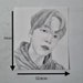 Jeong Yunho ATEEZ Pencil Drawing Sketch Original Artwork A5(approx ...