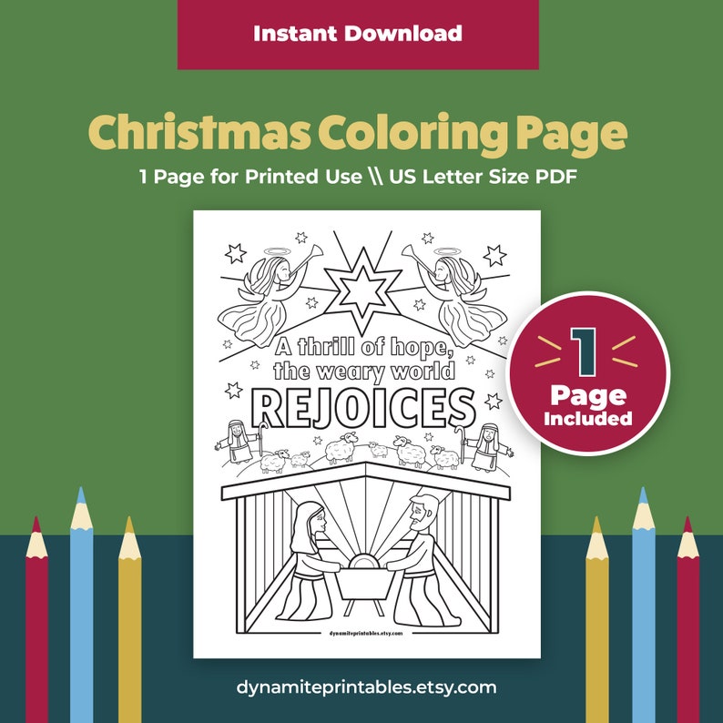 Coloring Page Christmas Liturgical Church Year Lutheran Catholic ...
