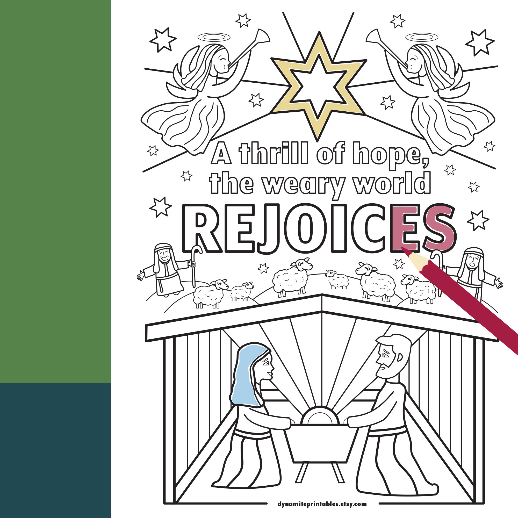 Coloring Page Christmas Liturgical Church Year Lutheran Catholic ...