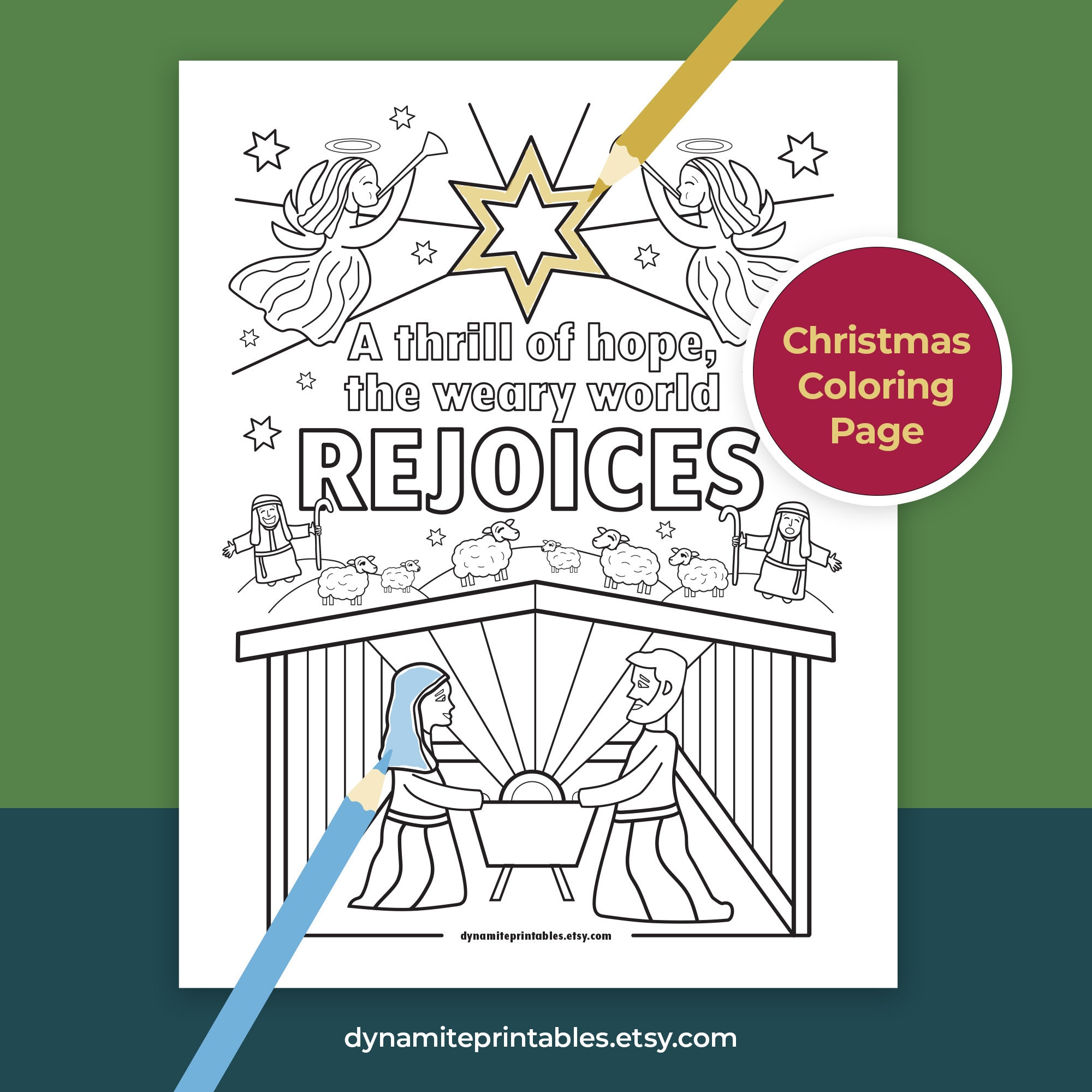 Coloring Page Christmas Liturgical Church Year Lutheran Catholic ...