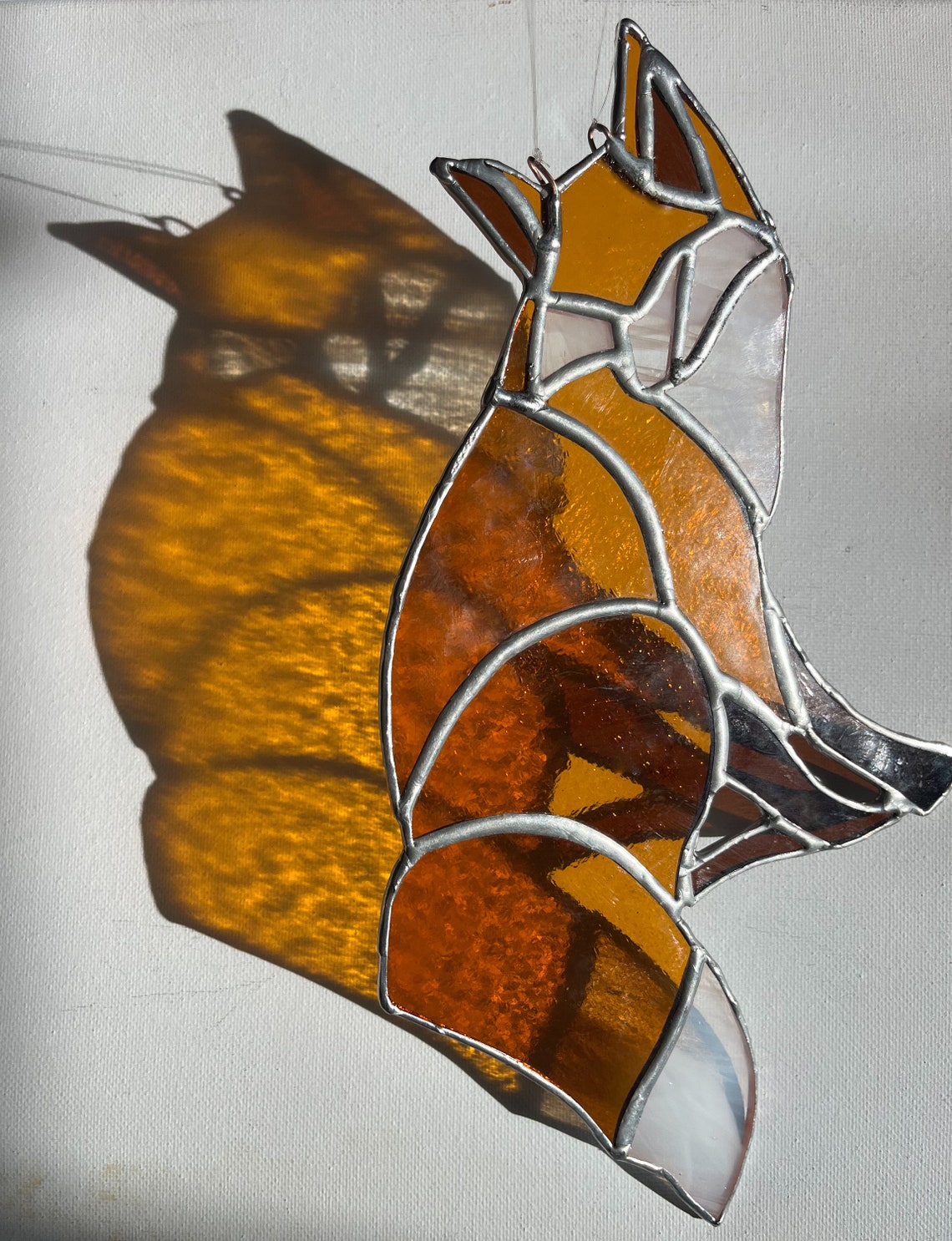 Pattern Frisky Fox Stained Glass Suncatcher, Digital Download, Digital ...