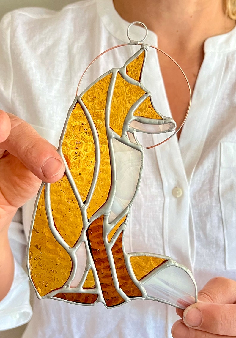 Stained Glass Fox Pattern, Stained Glass Pattern, Foxes, Stained Glass ...
