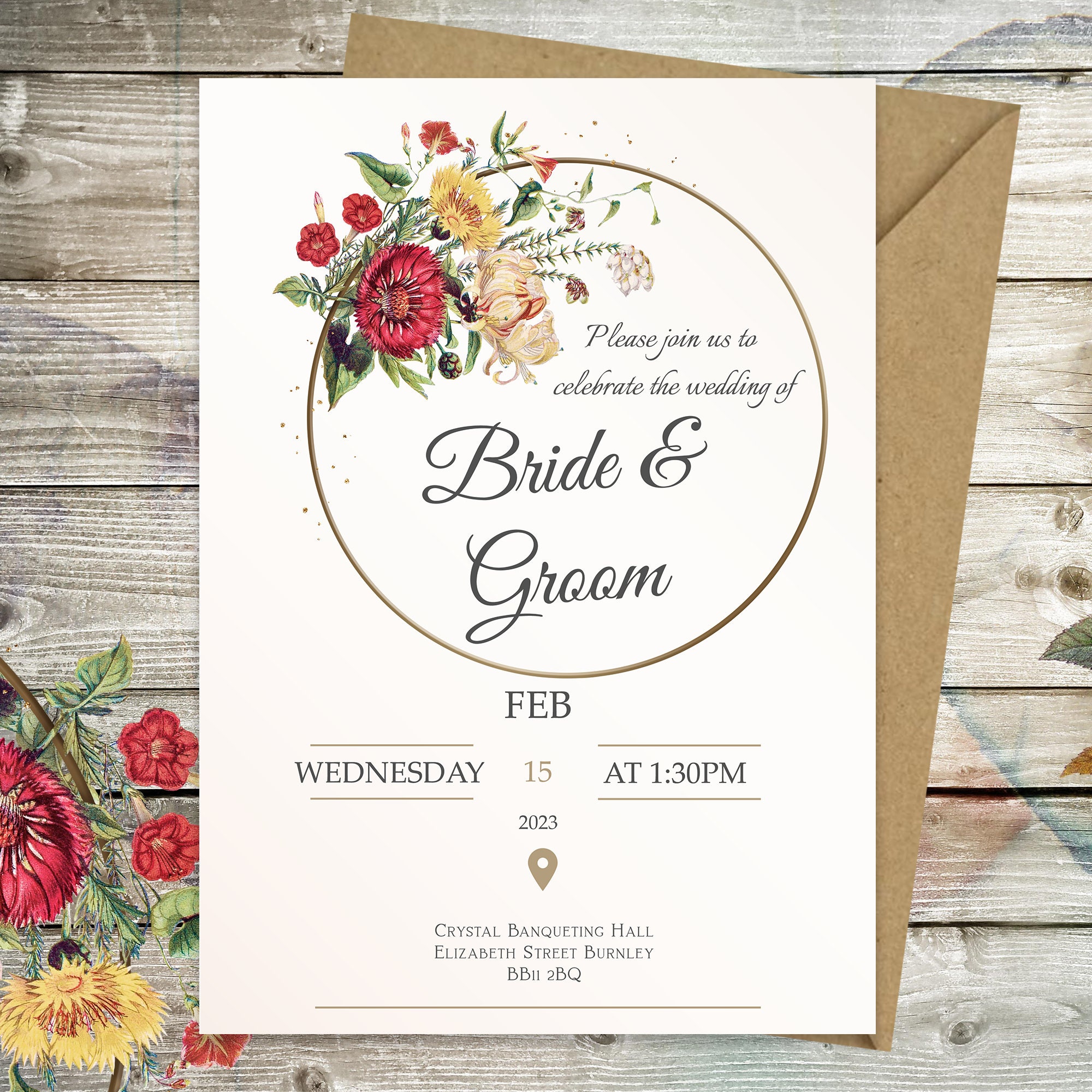 Editable Digital Muslim Wedding Invitation Template Nikkah Walimah ...