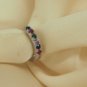 Colorful Silver Earring Set Minimalist Earrings Set for Multiple ...