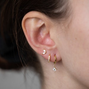 Everyday Gold Earring Stack Set, Sterling Silver Earring Set, Stacking ...