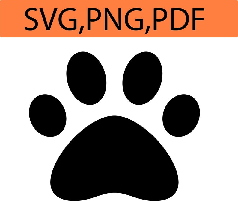 Dog Paw Print Svg. Vector Cut File for Cricut, Silhouette, Svg Dxf Png ...