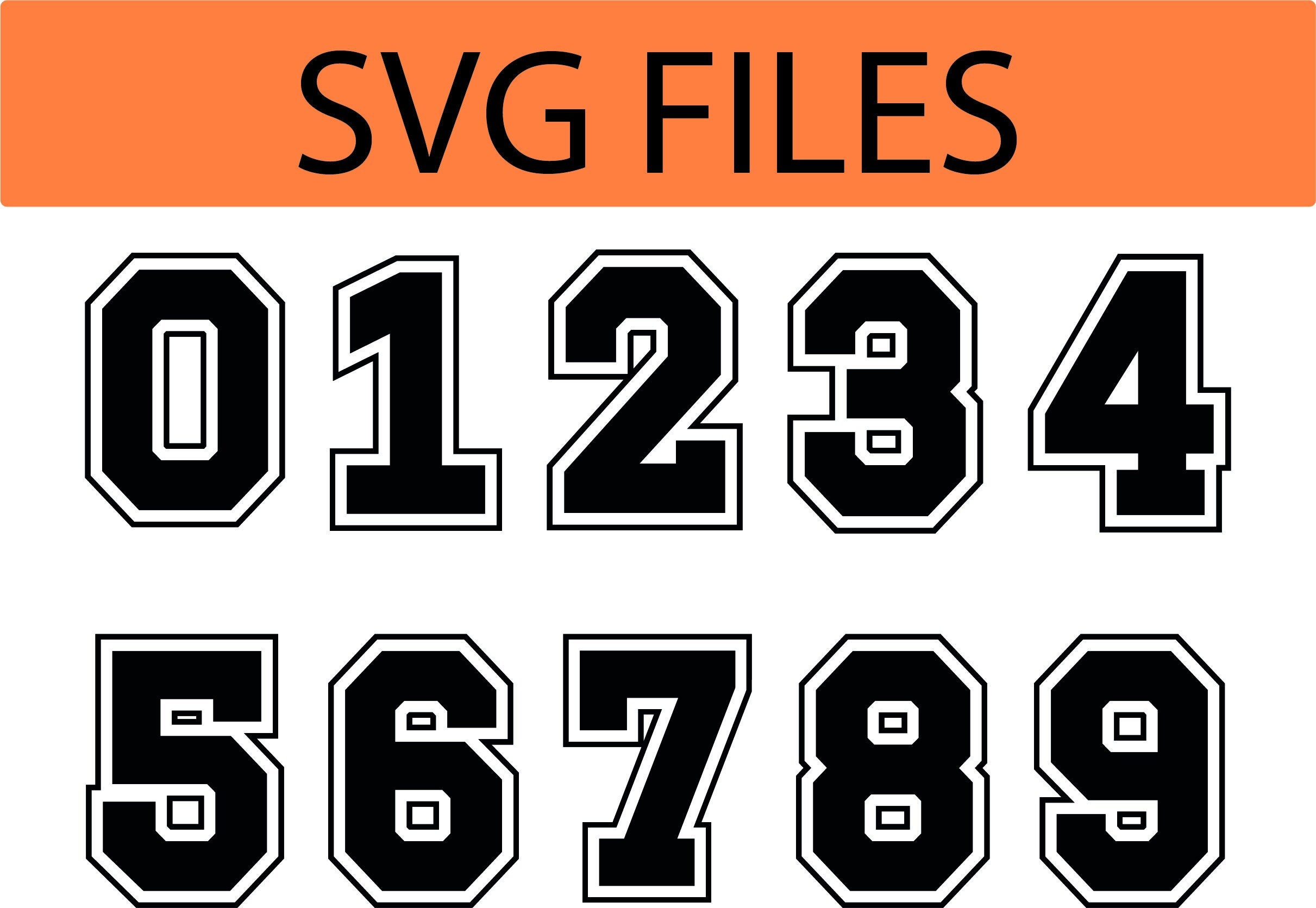 Sport Numbers Svg, Sport Numbers Bundle, Sport Numbers Bundle Svg ...
