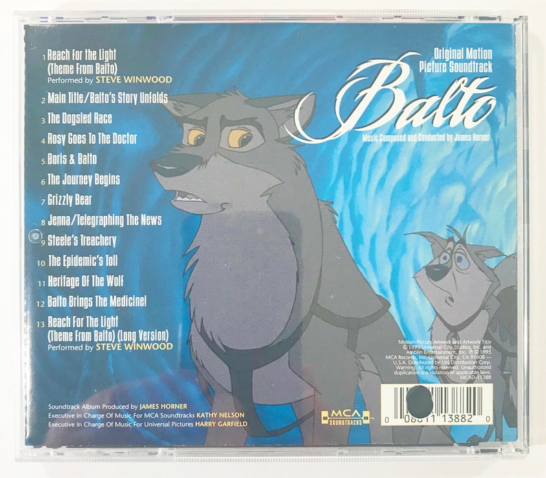 Balto OOP PROMO Original Soundtrack James Horner CD Animated Cartoon ...