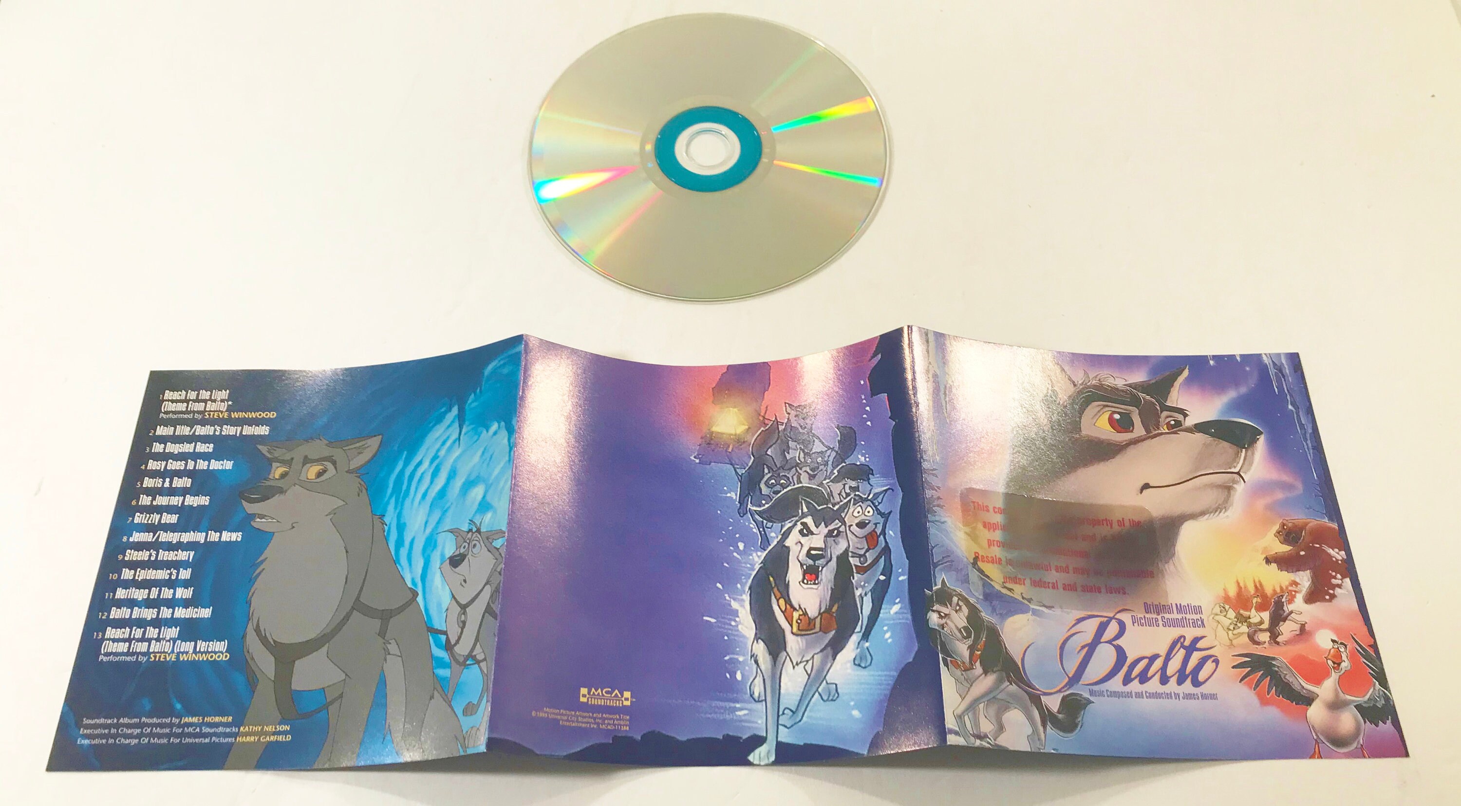 Balto OOP PROMO Original Soundtrack James Horner CD Animated Cartoon 1995 Steve Winwood - Etsy