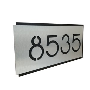 Personalized Modern House Number Plaque, Aluminum Address Sign - Etsy