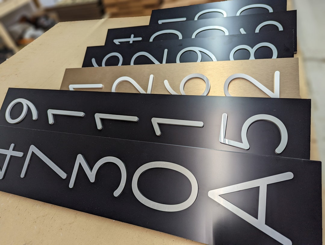 Address Sign Modern Plaque Aluminum Sign Residential Sign - Etsy