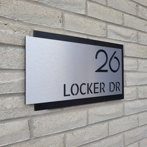 Personalized Modern House Number Plaque, Aluminum Address Sign - Etsy