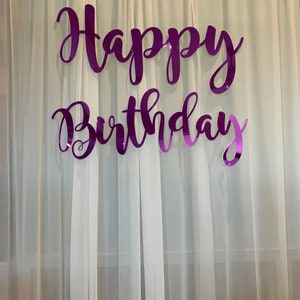 Birthday Acrylic Sign, Happy Birthday | Large Birthday Sign| Party ...