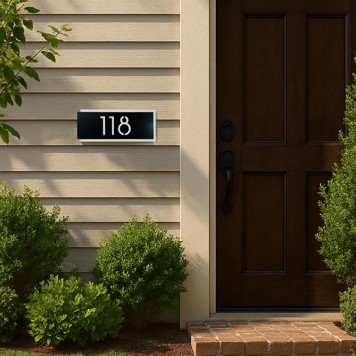 Personalized Modern House Number Plaque, Aluminum Address Sign - Etsy