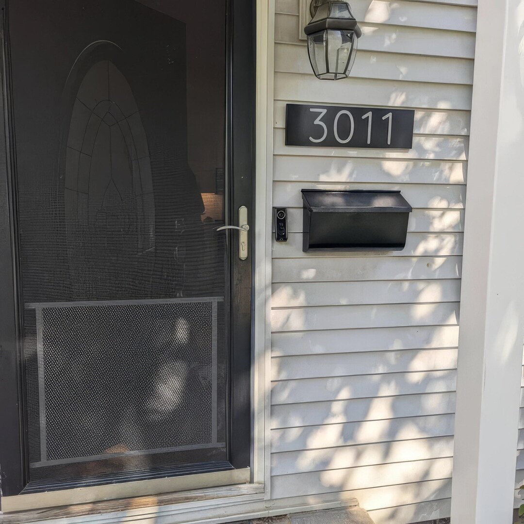 Modern Address Sign: Acrylic Numbers, Aluminum Plaque - Etsy