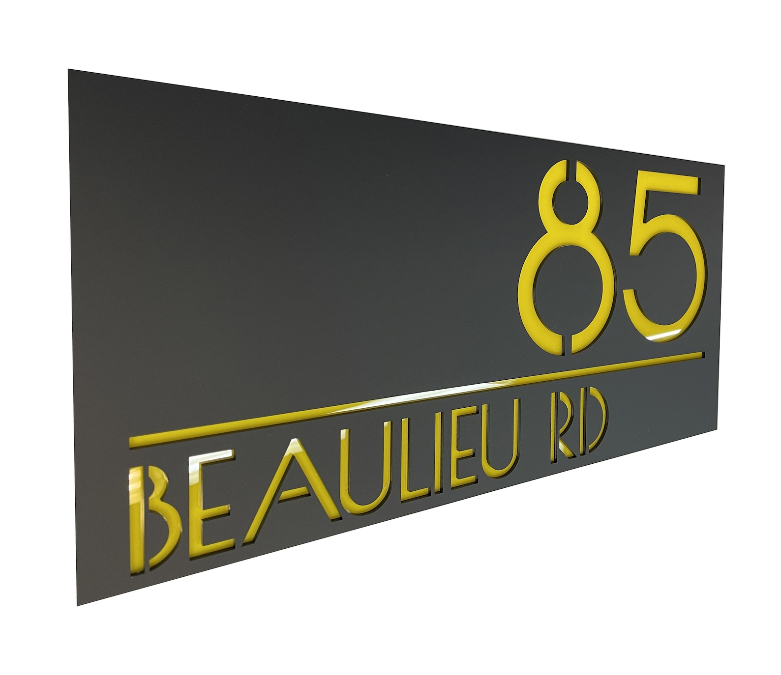 Modern Address Sign, Double Layered House Numbers, Address Plaque ...