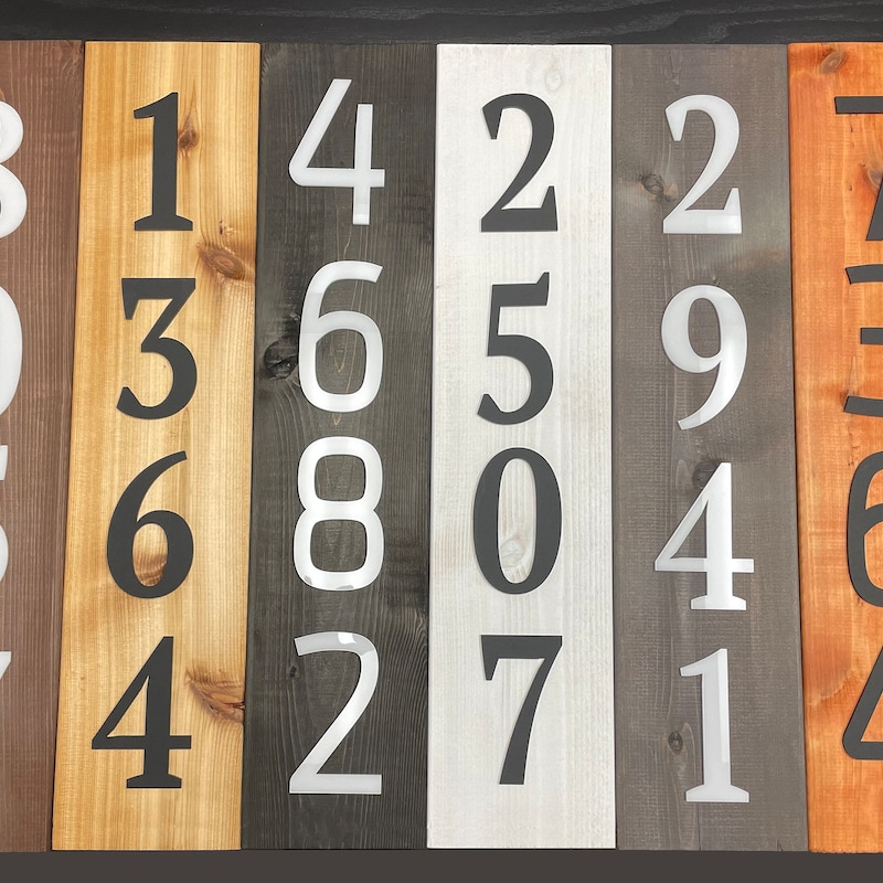 Wooden House Numbers - Etsy