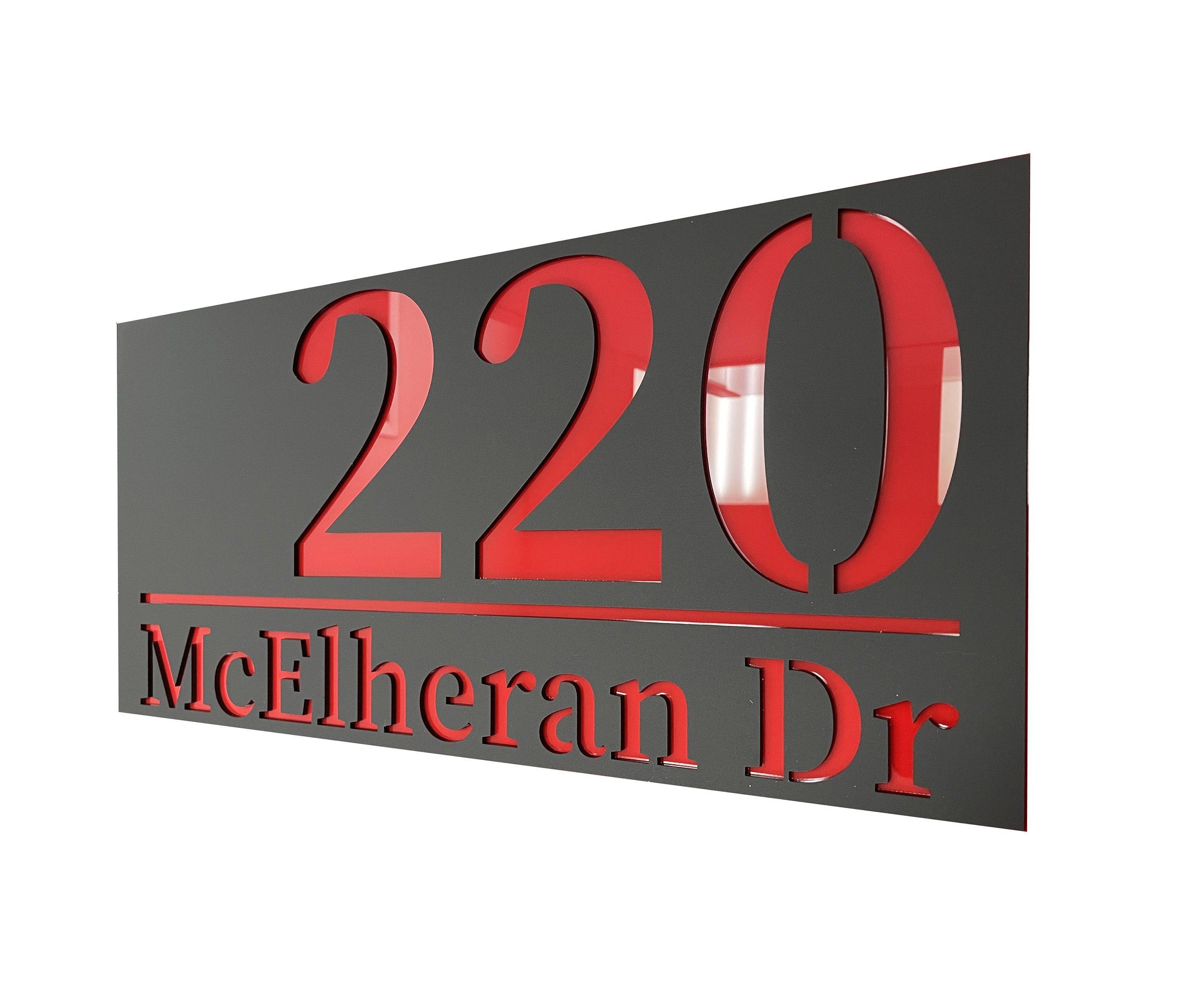 Modern Address Sign Double Layered House Numbers Address - Etsy