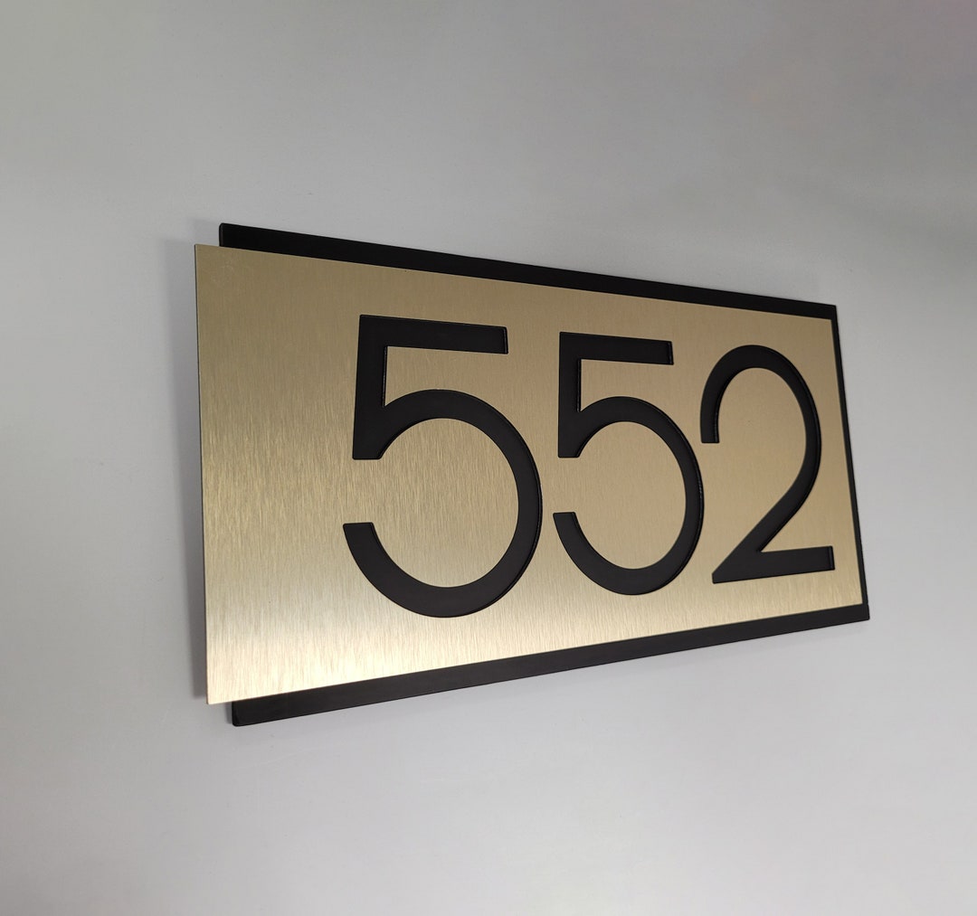 Personalized Modern House Number Plaque - Aluminum Address Sign - Etsy