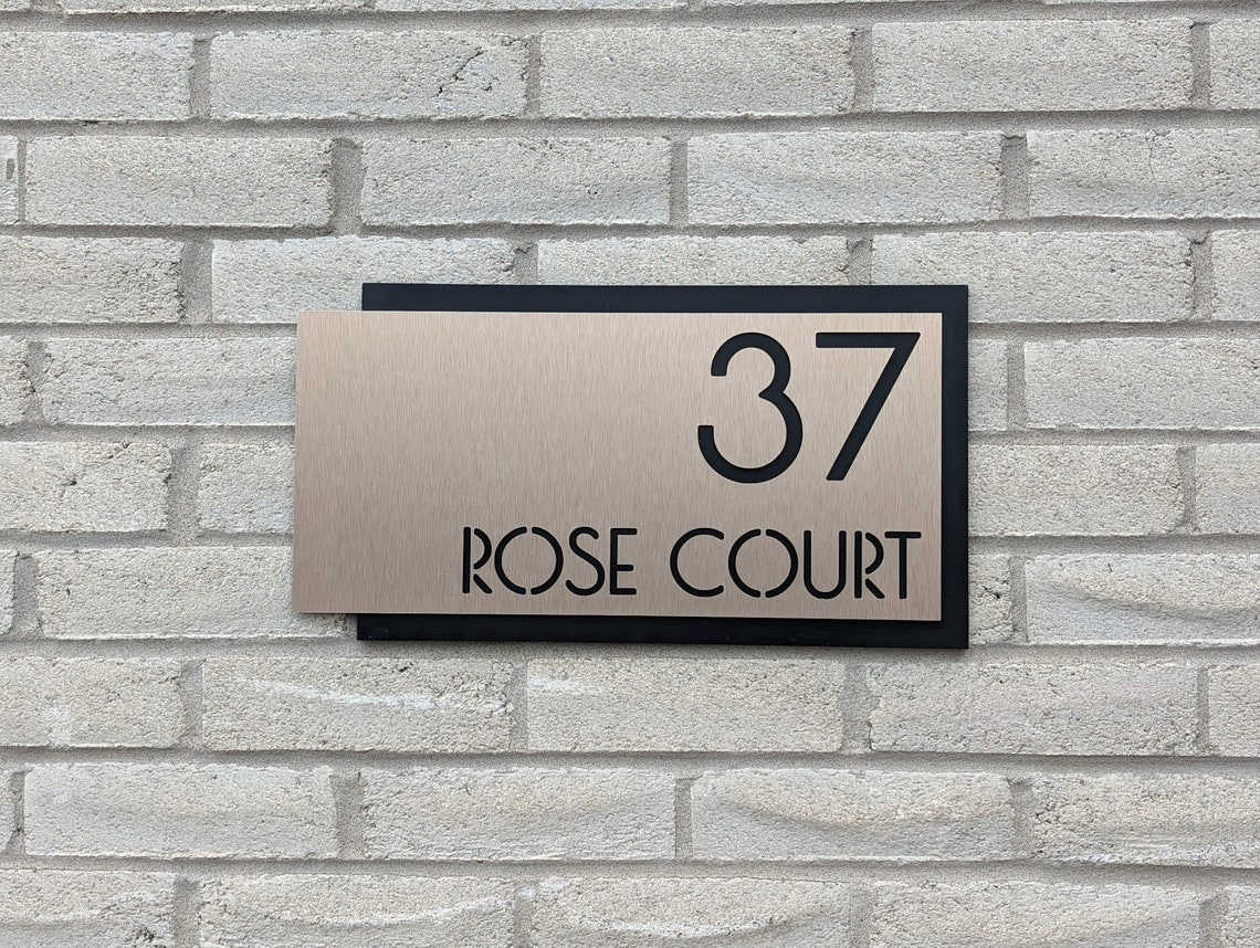 Address Sign Modern Plaque Aluminum Composite Vertical - Etsy