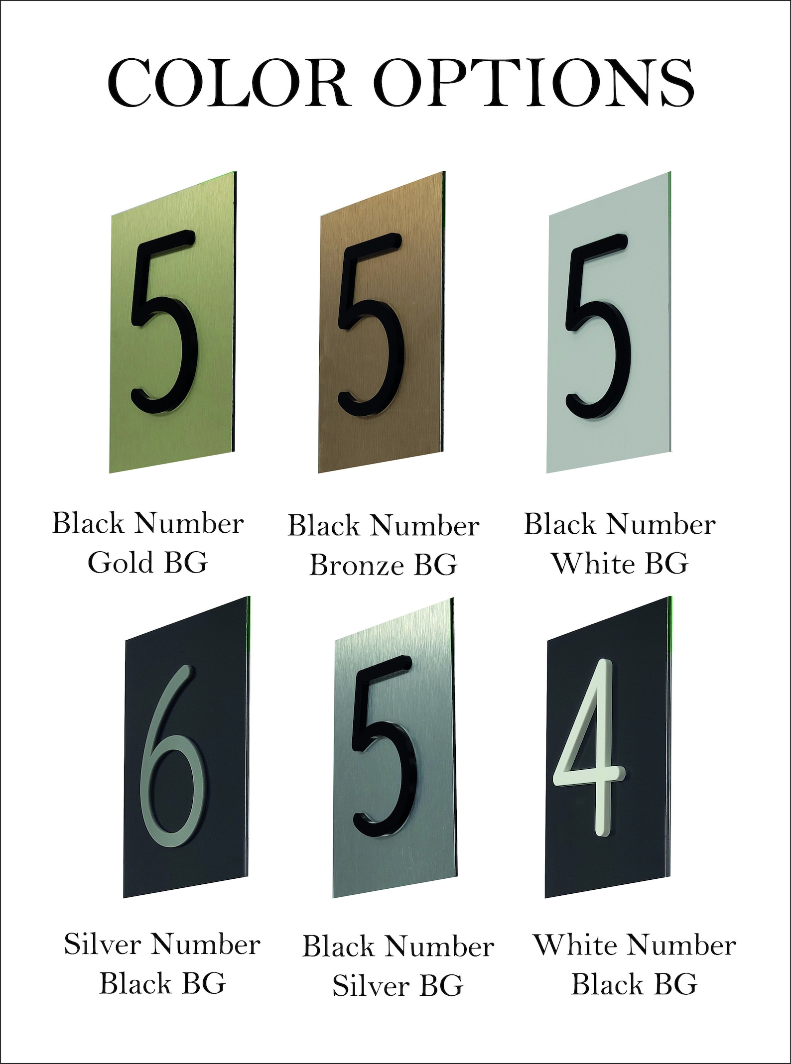 Custom House Numbers Outdoor – Vertical or Horizontal Aluminum Plaque ...