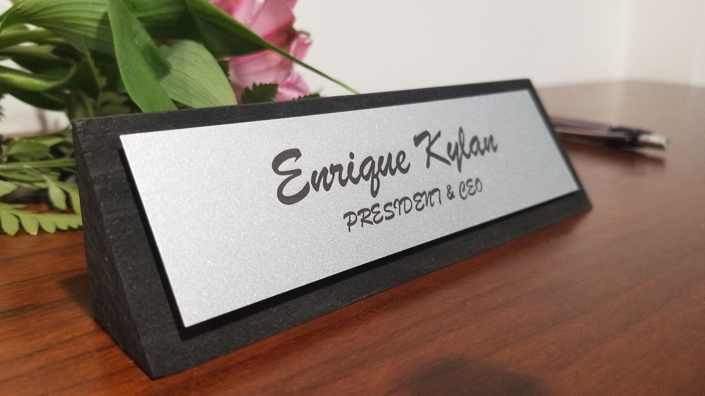 Desk Name Plate Custom Name Plate Custom Name Sign Name - Etsy