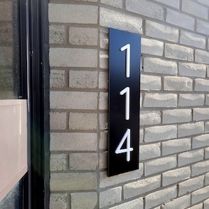 Modern House Number Plaque Outdoor – Custom Aluminum Address Marker for ...
