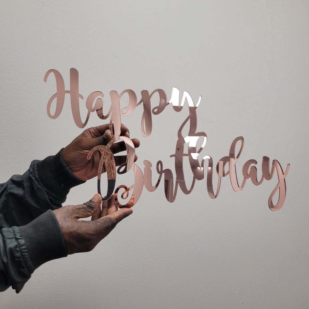 Birthday Acrylic Sign, Happy Birthday | Large Birthday Sign| Party ...