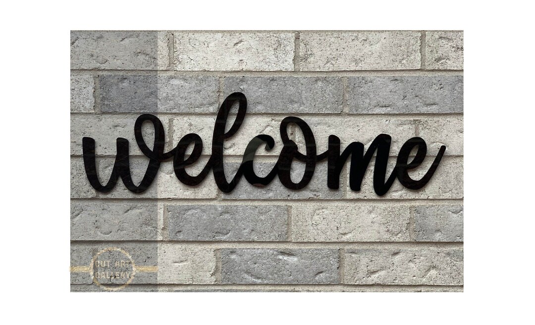 Welcome Sign| Welcome Wall Décor| Welcome Word Sign| Wood Sign ...