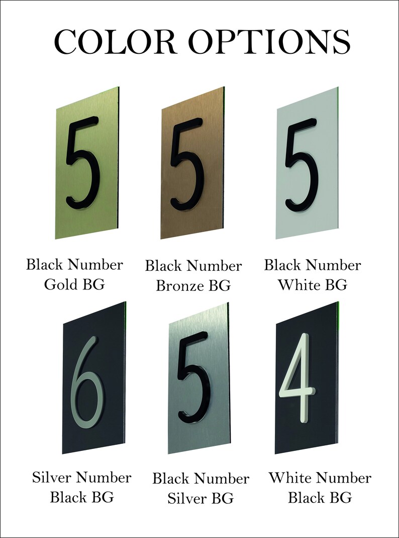 Custom Modern Address Sign - Vertical and Horizontal House Numbers - Etsy