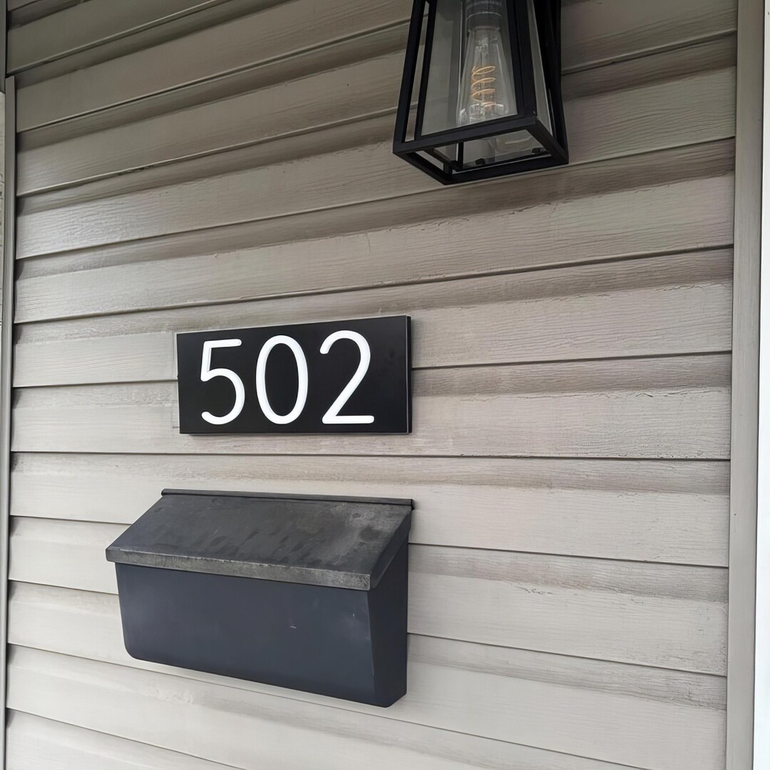 Home Address Sign, Modern Plaque, Vertical or Horizontal. - Etsy