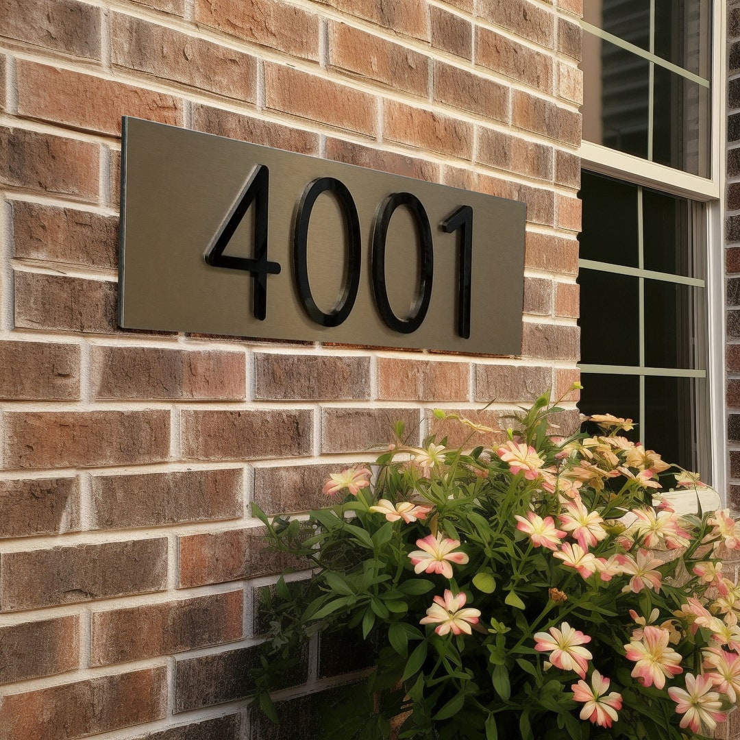 Custom Modern Address Sign - Vertical and Horizontal House Numbers - Etsy
