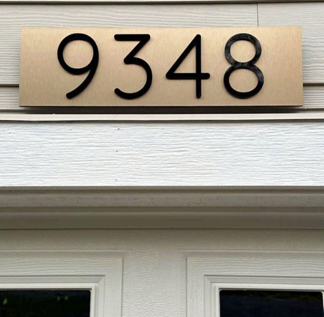 Custom Modern Address Sign - Vertical and Horizontal House Numbers - Etsy