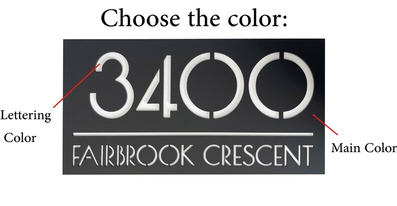 Modern Address Sign Double Layered House Numbers Address - Etsy