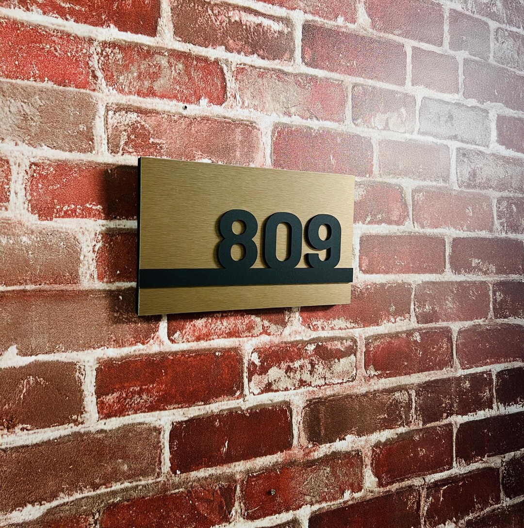 Modern Horizontal Address Sign: Aluminum & Acrylic Plaque - Etsy