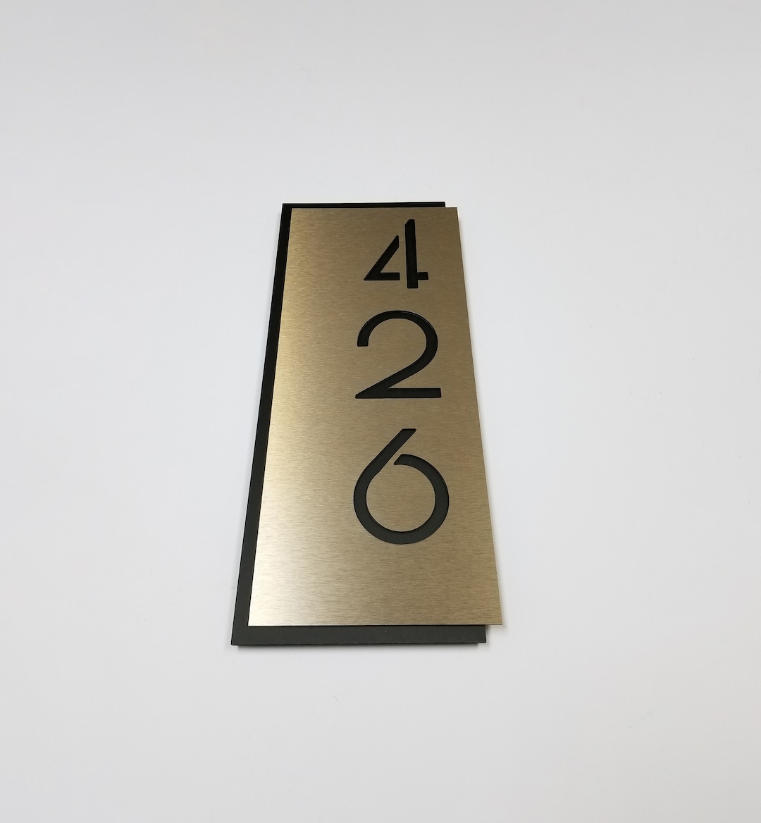 Personalized Modern House Number Plaque, Aluminum Address Sign - Etsy