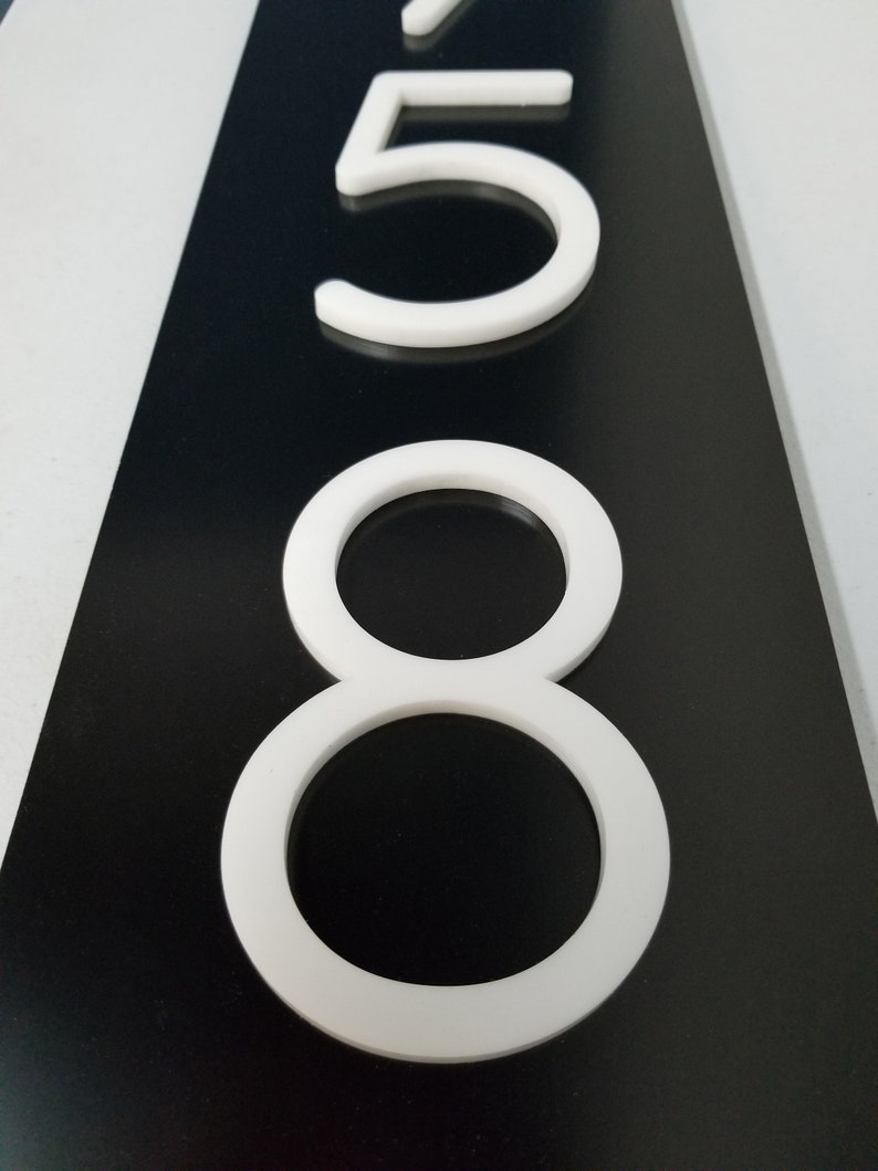 Custom Modern Address Sign - Vertical and Horizontal House Numbers - Etsy