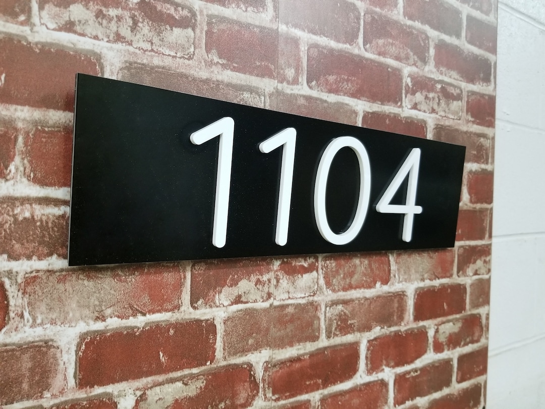 Custom Modern Address Sign - Vertical and Horizontal House Numbers - Etsy