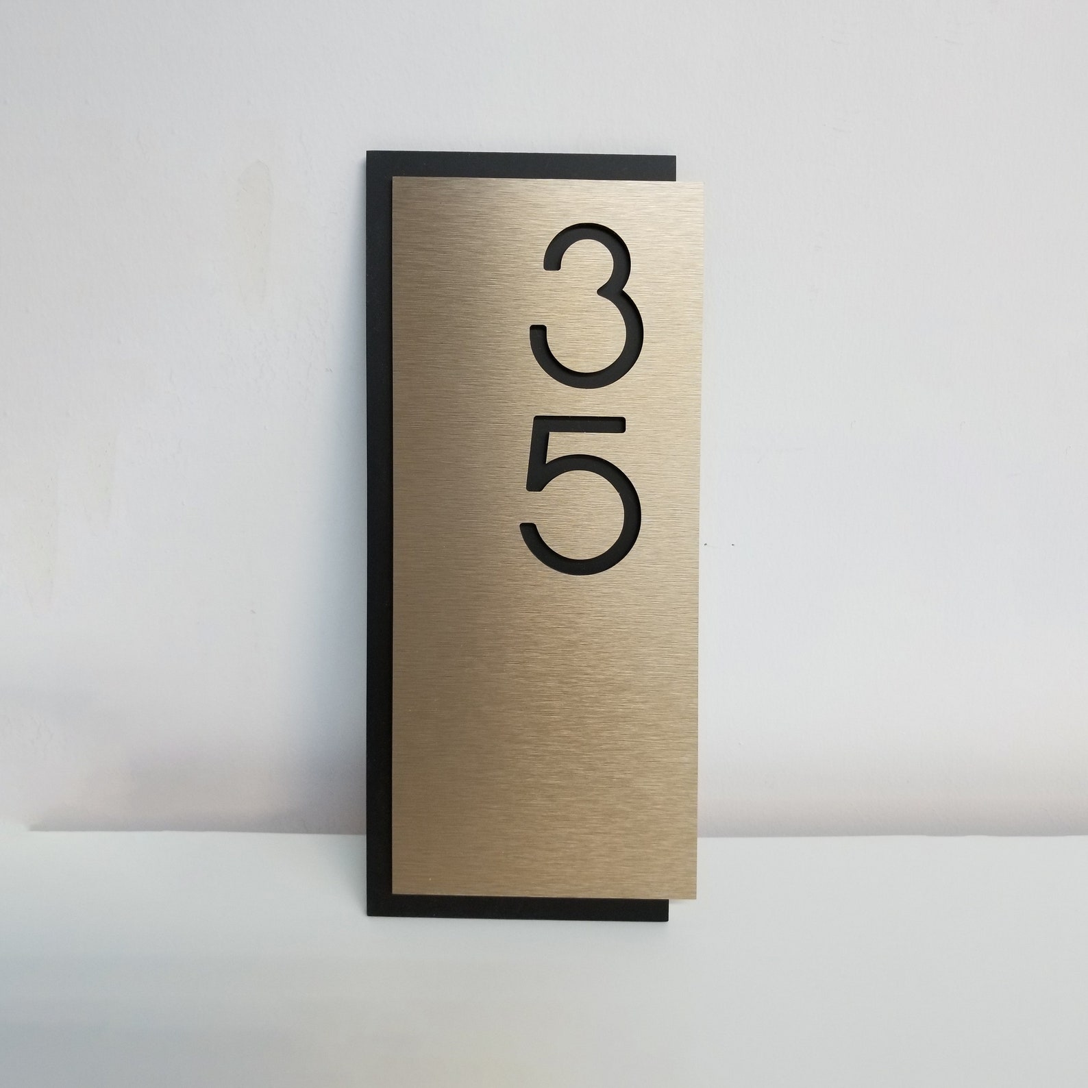 Personalized Modern House Number Plaque - Aluminum Address Sign - Etsy