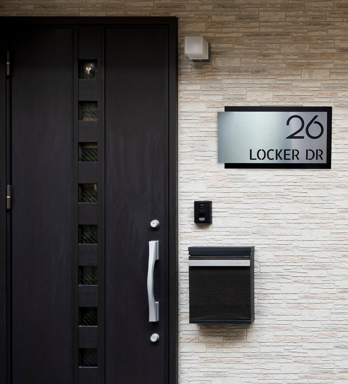 Address Sign Modern Plaque Aluminum Composite Vertical - Etsy